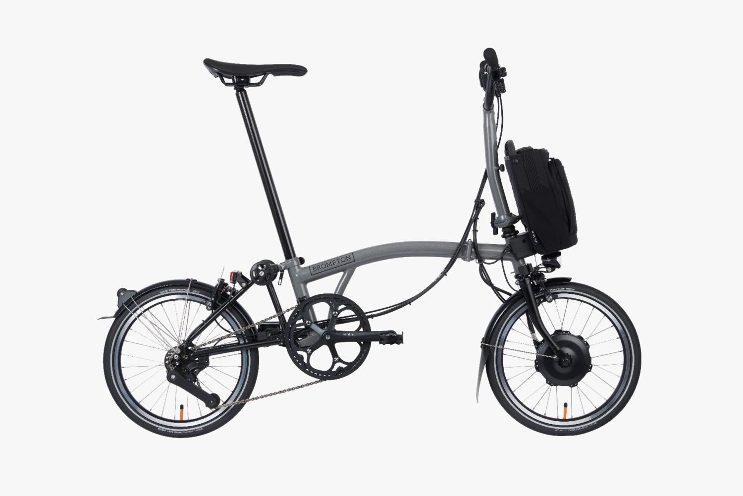 Brompton Eletric P Line Storm Grey Metallic - Go By Bike